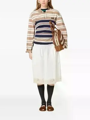 Miu Miu Striped Polo Shirt