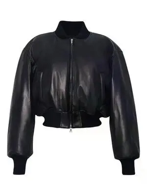 Adam Lippes Leather Bomber Jacket