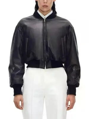Adam Lippes Leather Bomber Jacket