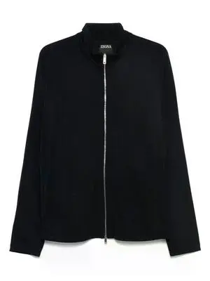 Zegna Zip-up Sweatshirt - Blue