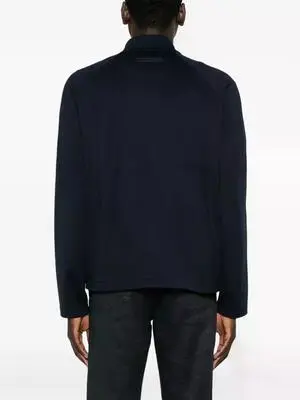 Zegna Zip-up Sweatshirt - Blue