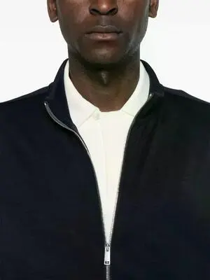 Zegna Zip-up Sweatshirt - Blue