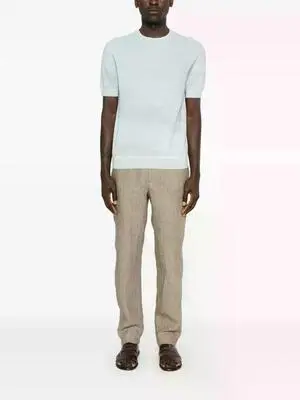 Zegna Short-sleeve Crewneck Sweater