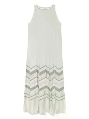 D.exterior Chevron-pattern Midi Dress