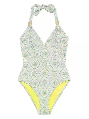 Heidi Klein Hacienda Halterneck Swimsuit - Green