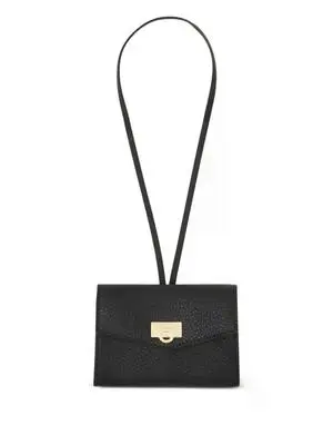 FERRAGAMO Leather Card Holder Charm - Black