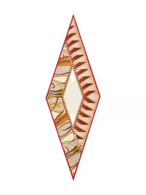 FERRAGAMO Graphic-print Triangle Scarf - Pink