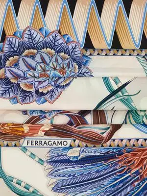 FERRAGAMO Graphic-print Silk Scarf