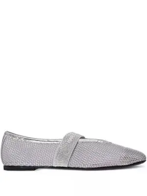 Karl Lagerfeld Silver Tone Flats For Women