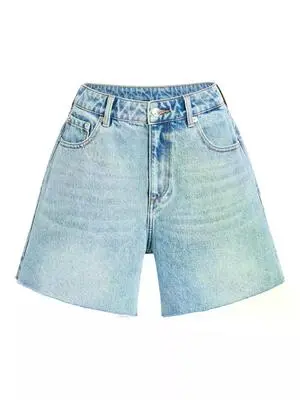 SEROYA Sabrina Boyfriend Denim Shorts - Blue