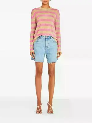 SEROYA Sabrina Boyfriend Denim Shorts - Blue