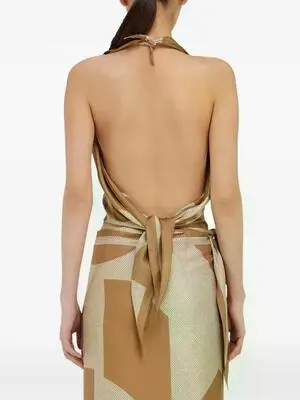 FERRAGAMO Venna-print Silk Scarf - Neutrals
