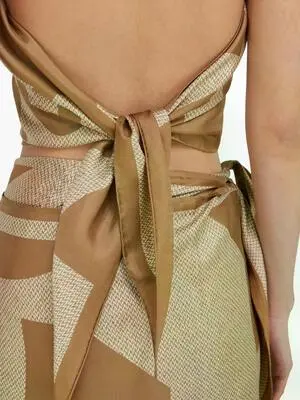 FERRAGAMO Venna-print Silk Scarf - Neutrals