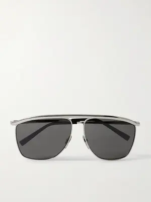 Saint Laurent Square-frame Sunglasses - Silver