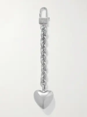 MARTHA CALVO Heart Rhodium-plated Bag Charm - Silver