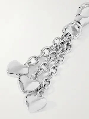 ROXANNE ASSOULIN The Puffy Heart -tone Bag Charm - Silver
