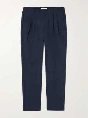 Mr P. Steve Straight-leg Pleated Trousers
