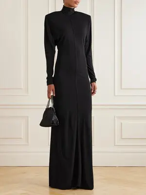 Stella McCartney Crepe-jersey Turtleneck Gown