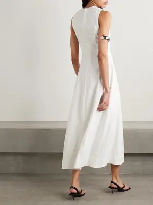Staud Martine Linen-blend Maxi Dress