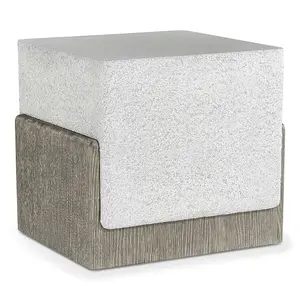 BERNHARDT Monolith Side Table - Puma Finish/millstone Finish