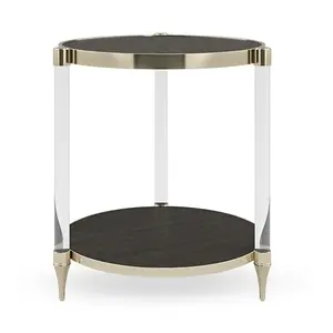 CARACOLE End Game End Table - Charred Bark/whisper Of Gold