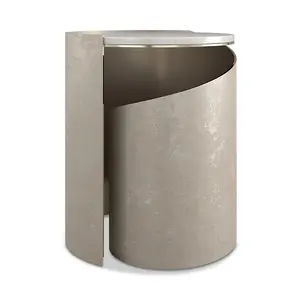 CARACOLE Nautilus Side Table - Taupe Silver/whisper Of Gold