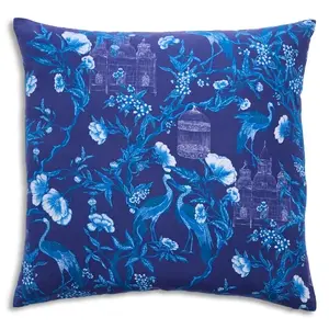 CONIGLIO PALM BEACH Throw Pillow In 20 X 20 - Palm Beach Ecru/ Cranes Indigo