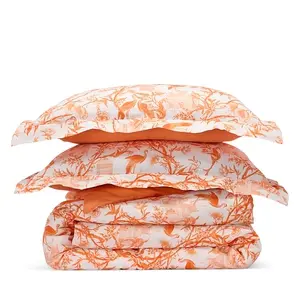 CONIGLIO PALM BEACH Printed Duvet Cover And Sham Set - Cranes Persimmon