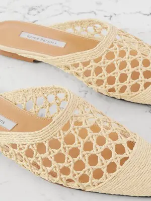 EMME PARSONS Woven Raffia Mules