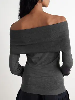 Stella McCartney Off-the-shoulder Virgin Wool Sweater