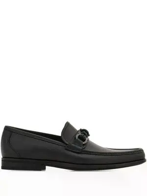 FERRAGAMO Gancini Loafers - Black