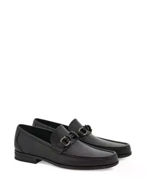 FERRAGAMO Gancini Loafers - Black