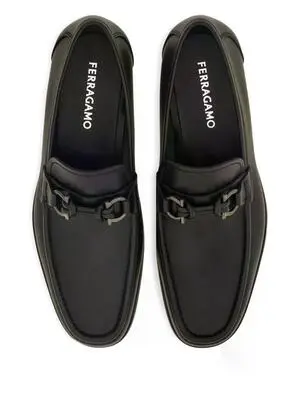 FERRAGAMO Gancini Loafers - Black