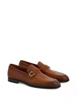 FERRAGAMO Gancini Loafers - Brown