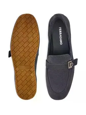 FERRAGAMO Hug Buckle Loafers - Blue
