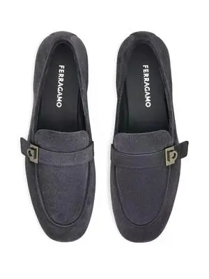 FERRAGAMO Hug Buckle Loafers - Blue