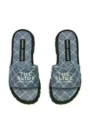 Marc Jacobs Quilted Denim Slides