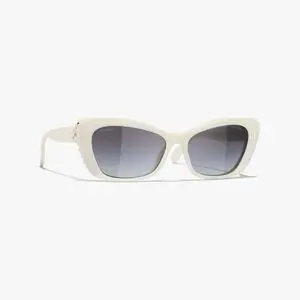 Chanel Cat Eye Sunglasses White