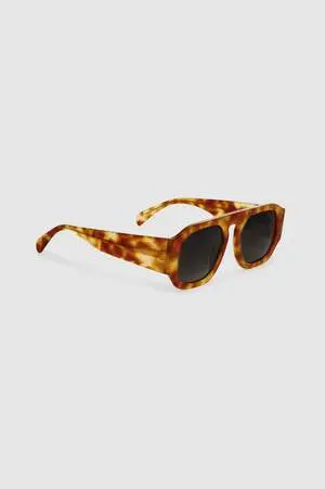 ANINE BING Preston Aviator Sunglasses - Tortoise