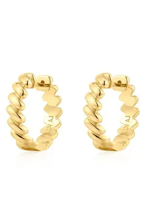 LUV AJ Mini Snake Chain Hoop Earrings - Gold