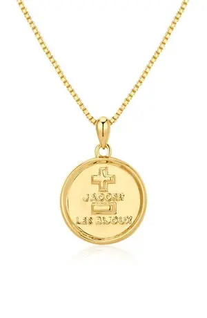 LUV AJ The I Love Jewelry Coin Pendant Necklace - Gold
