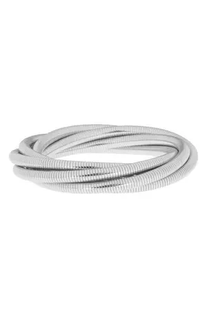 MARLYN SCHIFF Thin Twist Cobra Stretch Bracelet - Silver