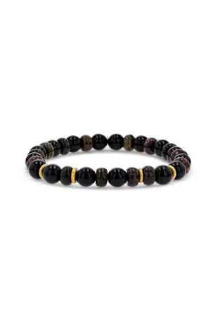 MR LOWE BY SHERYL LOWE Mr. Lowe And Ruby Zoisite Bracelet - Onyx