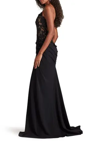 Tadashi Shoji Sequin Embroidered Strapless Gown