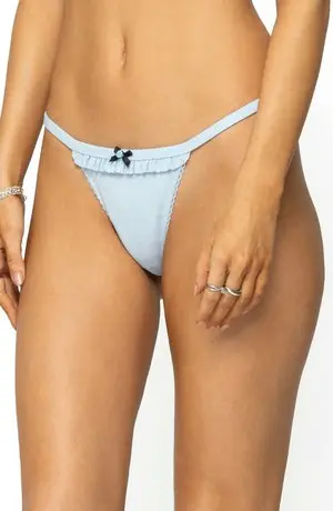 EDIKTED Delfina Thong Bikini Bottoms