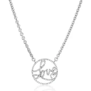 Sheryl Lowe Diamond Love Script Necklace