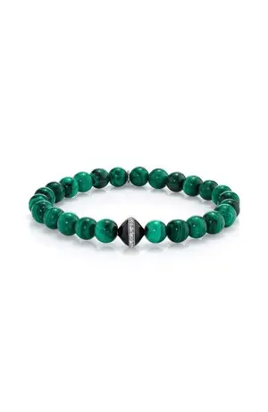 MR LOWE BY SHERYL LOWE Mr Lowe Bead Bracelet With Diamond - Malachite