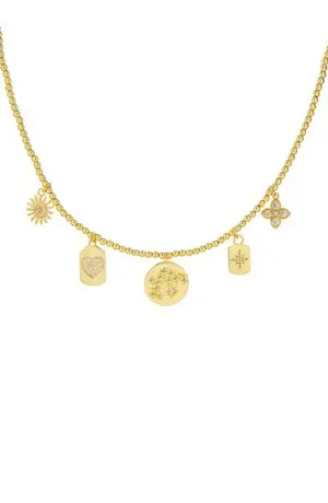 MARLYN SCHIFF Charm Ball Chain Necklace