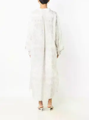 Valentino Garavani Geometric-print Silk-cotton Dress