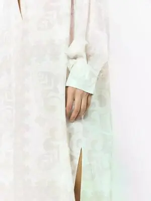 Valentino Garavani Geometric-print Silk-cotton Dress